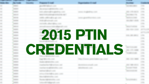 2015 PTIN Credential Data Sent to Boards of Accountancy - NASBA
